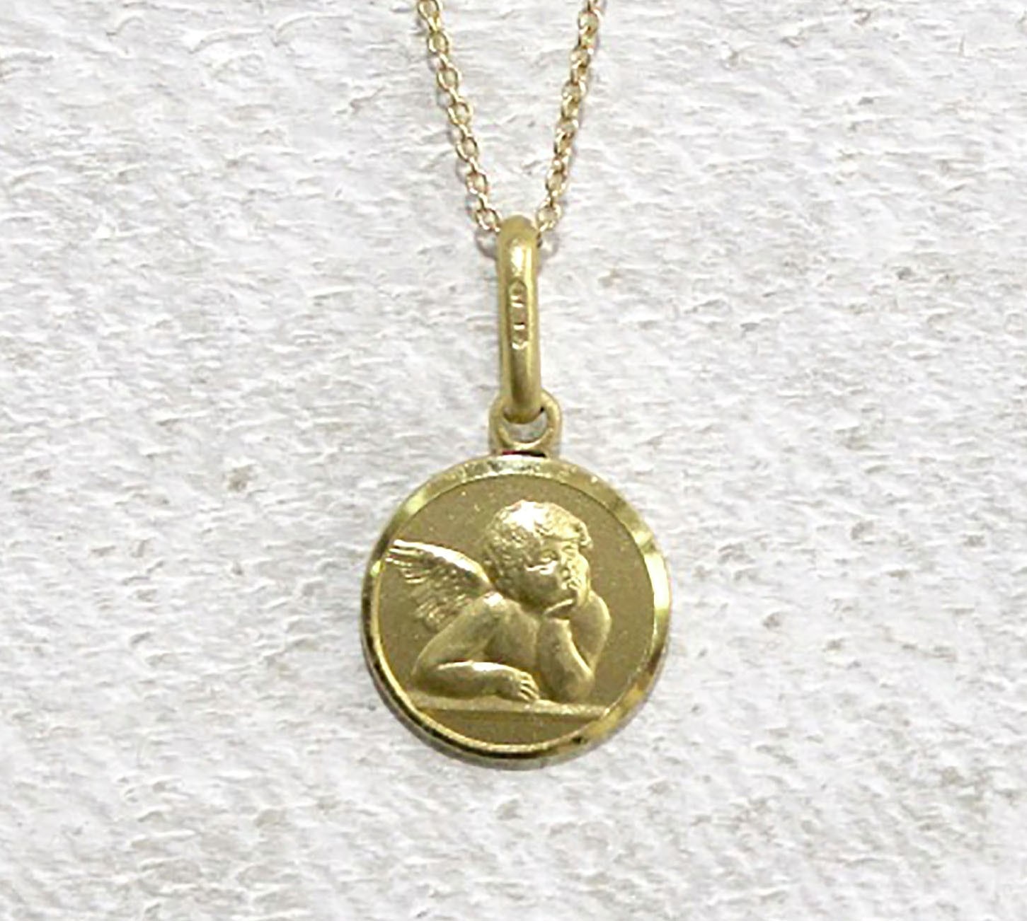 14k Yellow Gold Angel Pendant